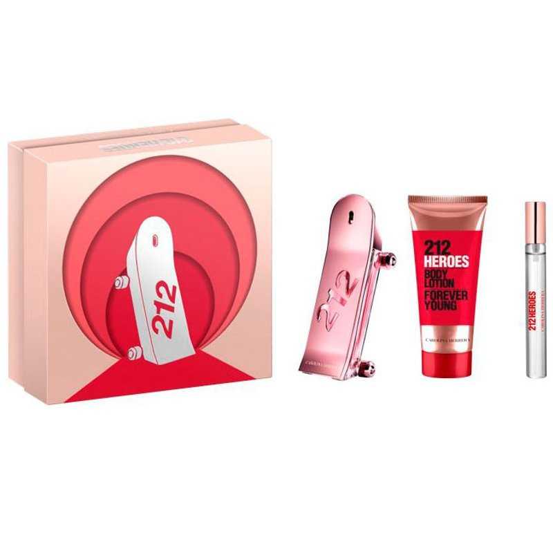 212 Heroes EDP Men's Set 80 ml + Body Lotion 100 ml + Roll On